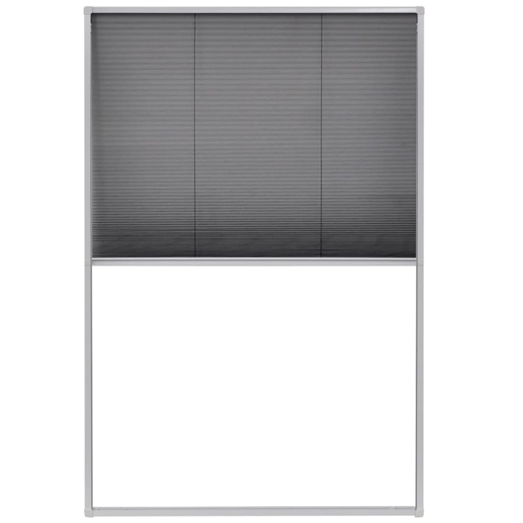 vidaXL Tinklelis nuo vabzdžių langams, plisuotas, aliuminis, 80x120cm ...
