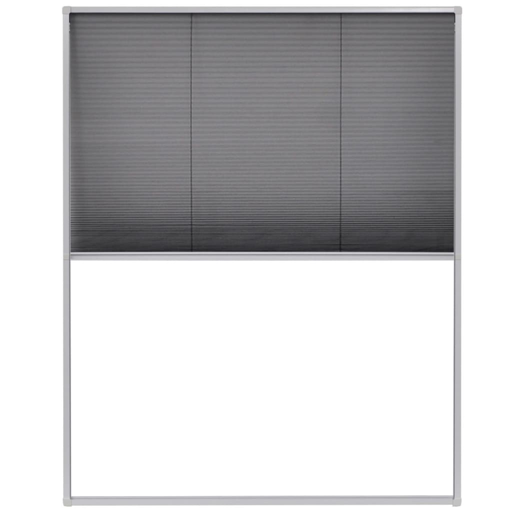 vidaXL Tinklelis nuo vabzdžių langams, plisuotas, aliuminis, 80x100cm ...
